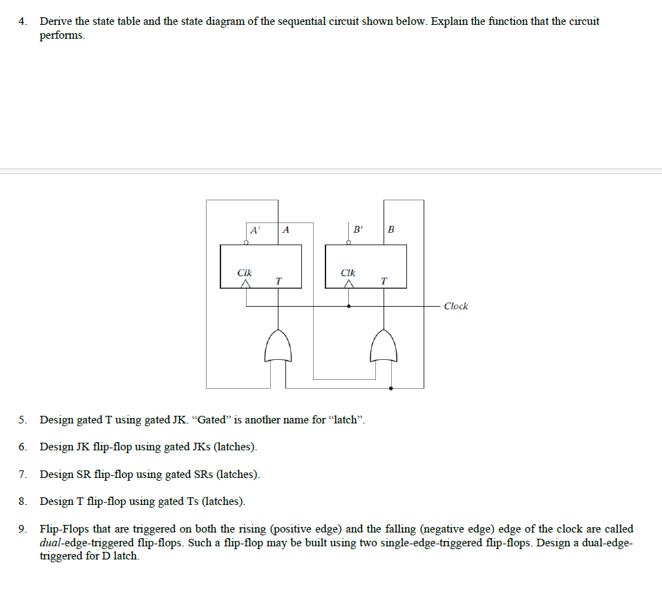 Solved 4. ﻿Derive the state table and the state diagram of | Chegg.com