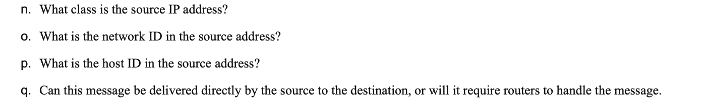 Solved The frame and IP Header formats are given in a | Chegg.com