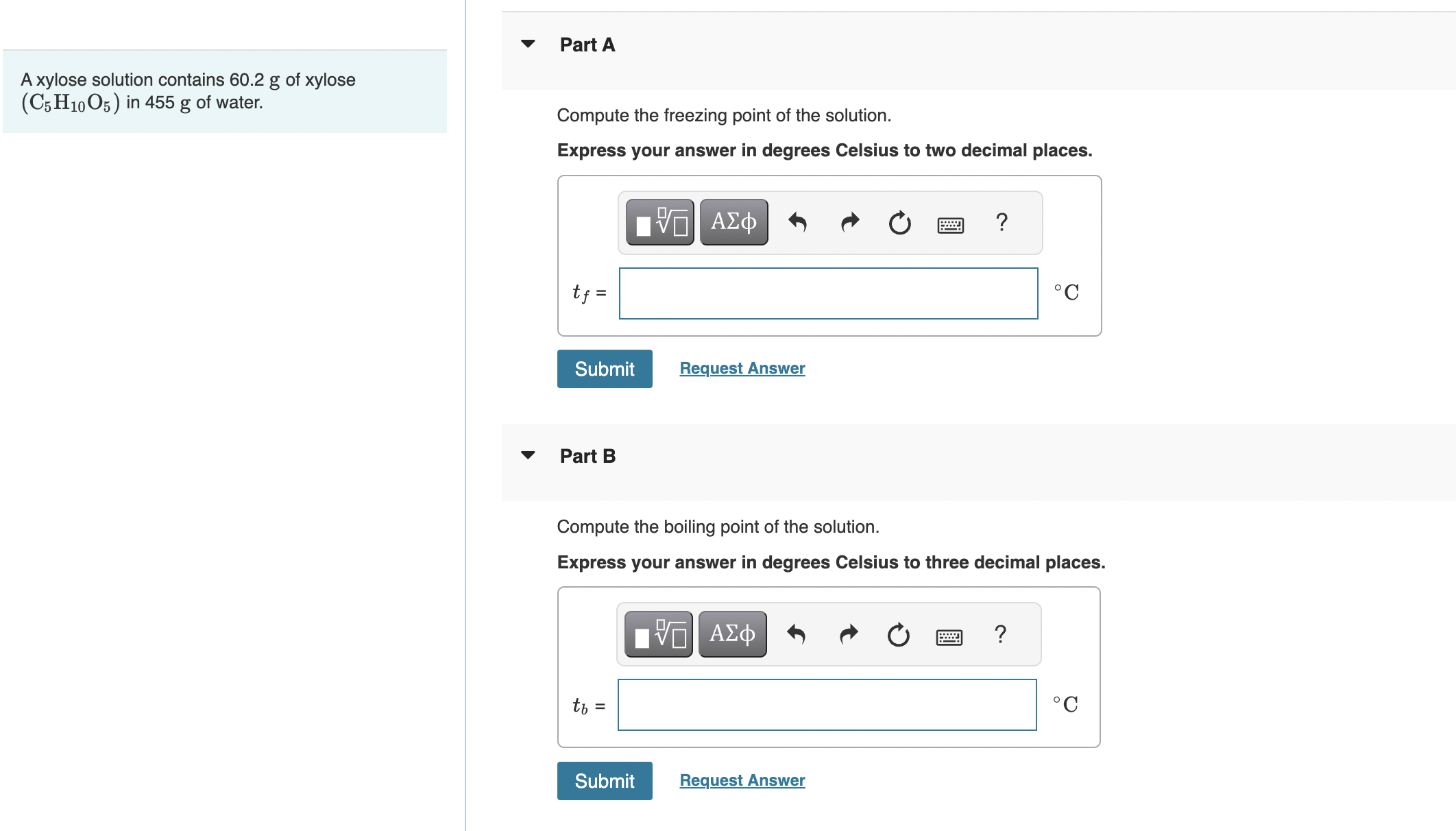 Solved solve all of them please!Part AA xylose solution | Chegg.com