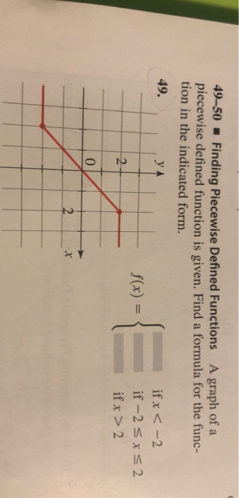 Solved 49-50 Finding Piecewise Defined Functions A graph | Chegg.com Solved 49-50 Finding Piecewise Defined Functions A graph | Chegg.com