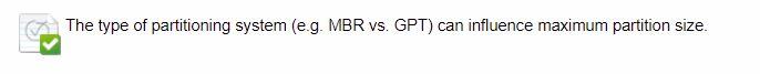 Solved The type of partitioning system (e.g. MBR vs. GPT) | Chegg.com