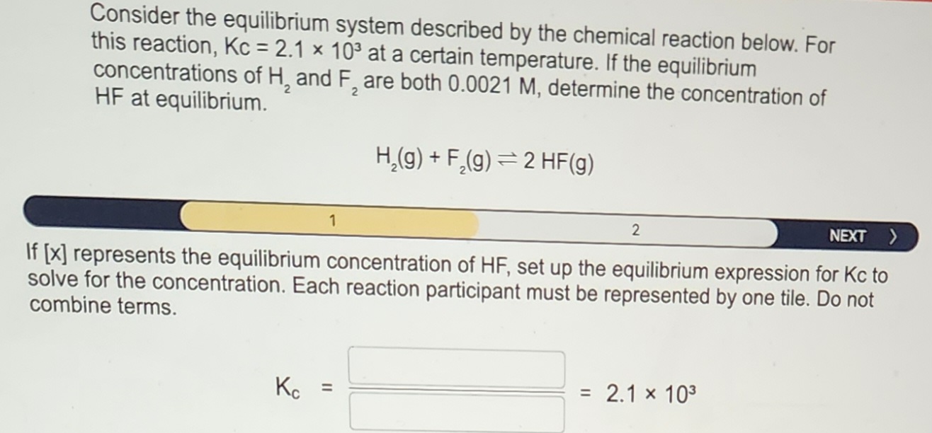 Solved Consider the equilibrium system described by the | Chegg.com