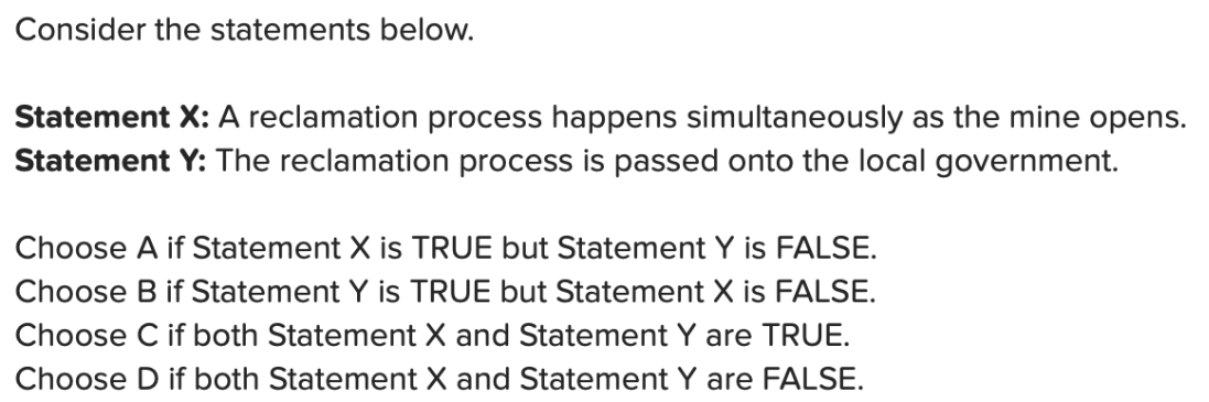 Solved Consider the statements below. Statement X: A | Chegg.com