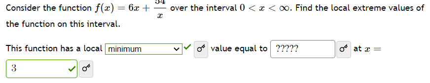 Solved Consider the function f(x)=6x+04x ﻿over the interval | Chegg.com