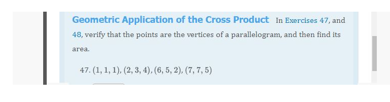 Solved Geometric Application of the Cross Product In | Chegg.com