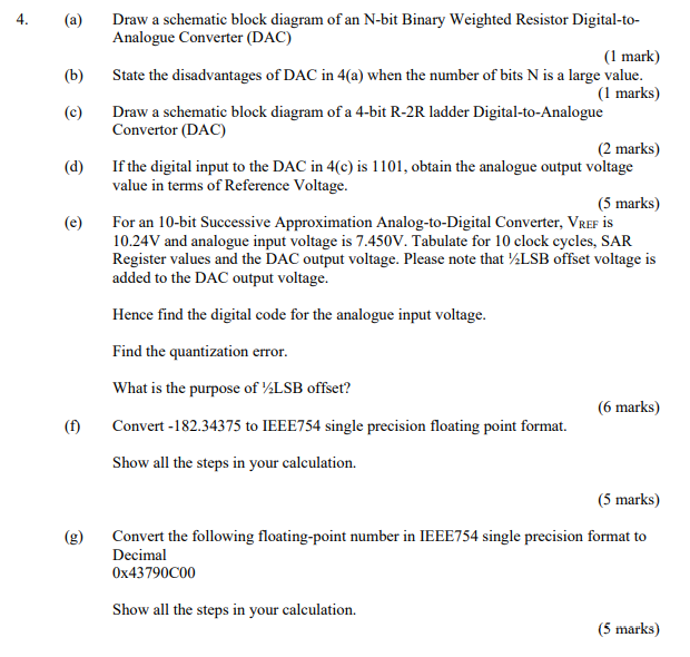 Solved 4 B D E Draw A Schematic Block Diagram Of An