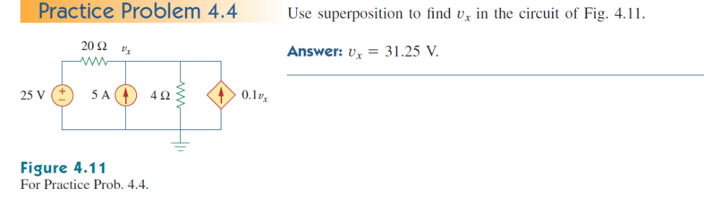 Solved Find O In The Circuit Of Fig 419 Using Source