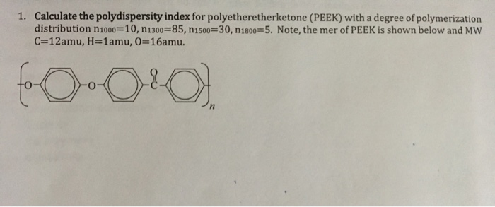 Solved Calculate the polydispersity index for | Chegg.com