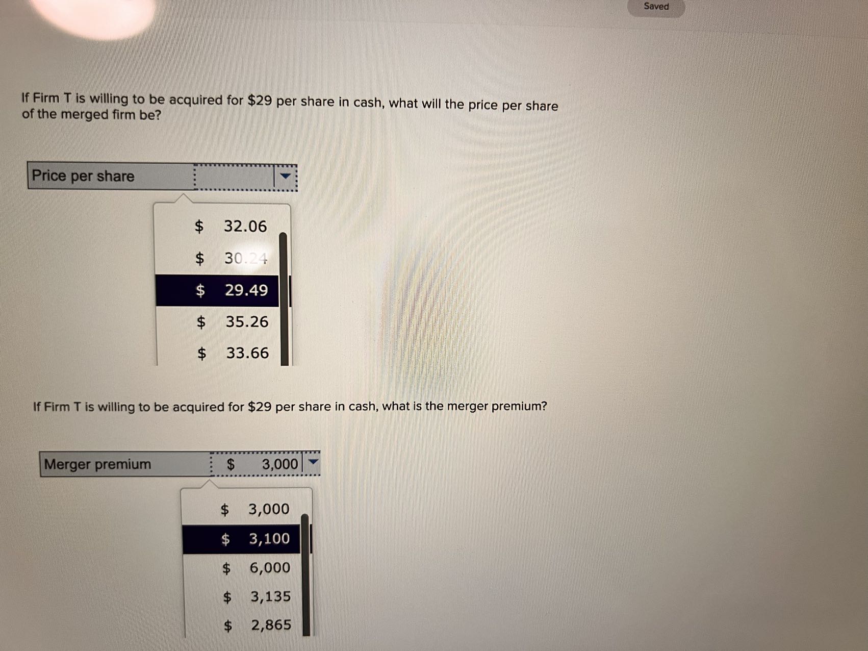 Solved Consider the following premerger information about a | Chegg.com
