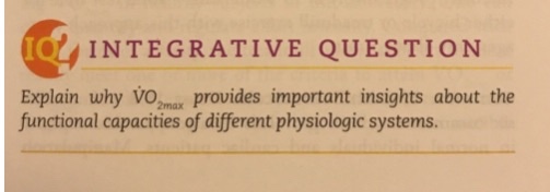 Solved INTEGRATIVE QUESTION Explain why VOmax provides | Chegg.com