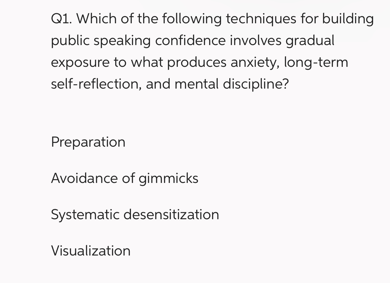 Solved Q1. ﻿Which of the following techniques for | Chegg.com