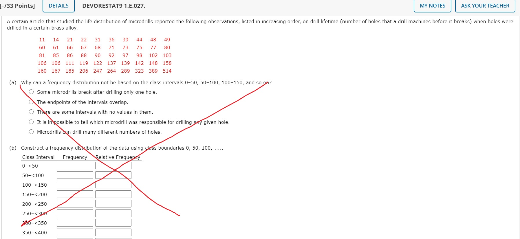 Solved [-733 Points] DETAILS DEVORESTAT9 1.E.027. MY NOTES | Chegg.com
