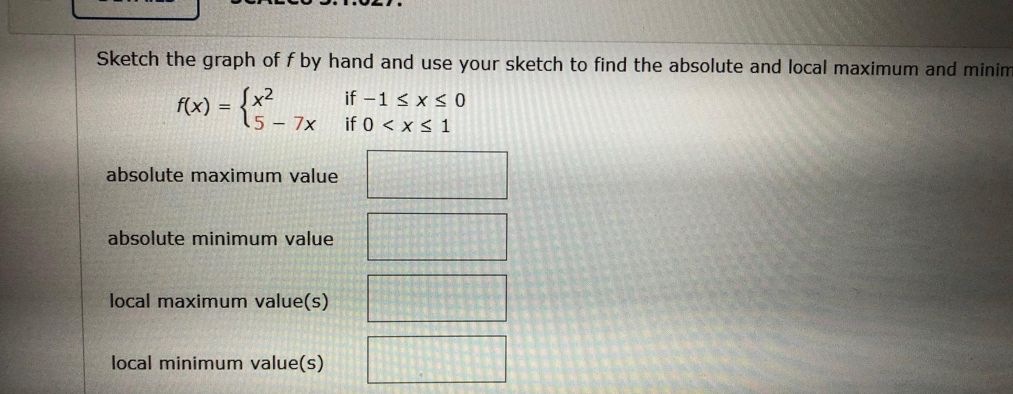 Solved Sketch the graph of f by hand and use your sketch to | Chegg.com