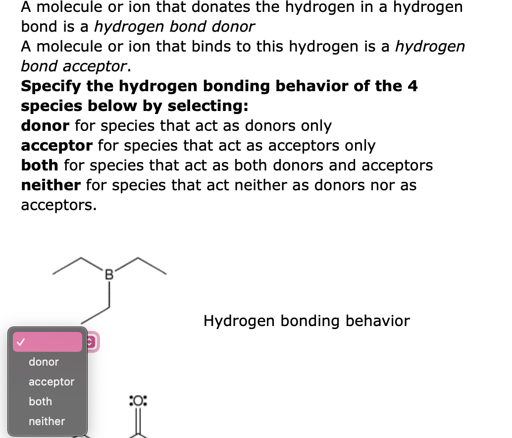 Solved A molecule or ion that donates the hydrogen in a | Chegg.com