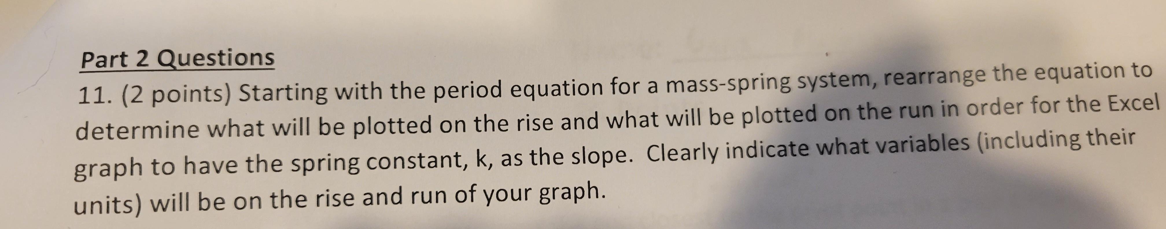 Solved Part 2 Questions 11. (2 points) Starting with the | Chegg.com
