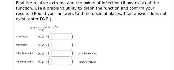 Solved Find the relative extrema and the points of | Chegg.com