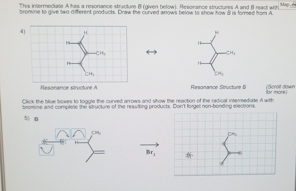 Solved This intermediate A has a resonance structure B | Chegg.com