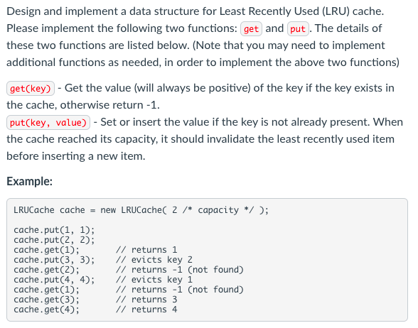 Solved Design and implement a data structure for Least | Chegg.com