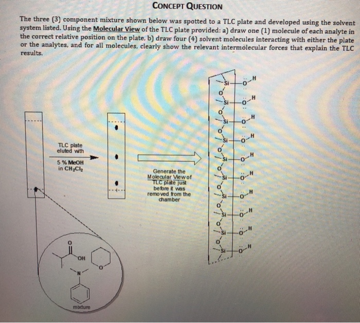 Solved CONCEPT QUESTION The three (3) component mixture | Chegg.com