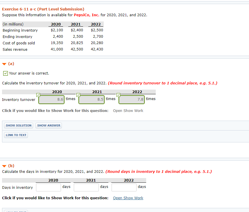 Solved Exercise 6-11 a-c (Part Level Submission) Suppose | Chegg.com