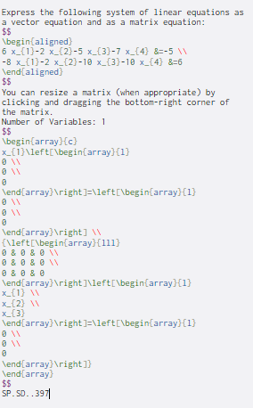 Solved Express the following system of linear equations as a | Chegg.com