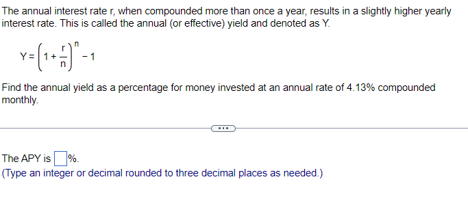 Solved The annual interest rate r, ﻿when compounded more | Chegg.com