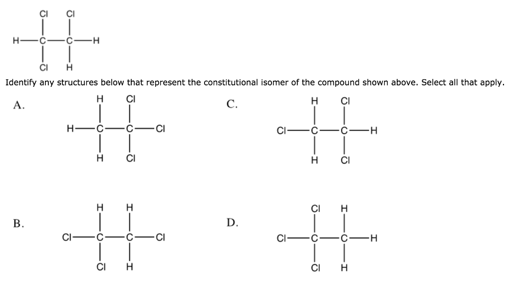 Solved CI C CI H Identify any structures below that | Chegg.com