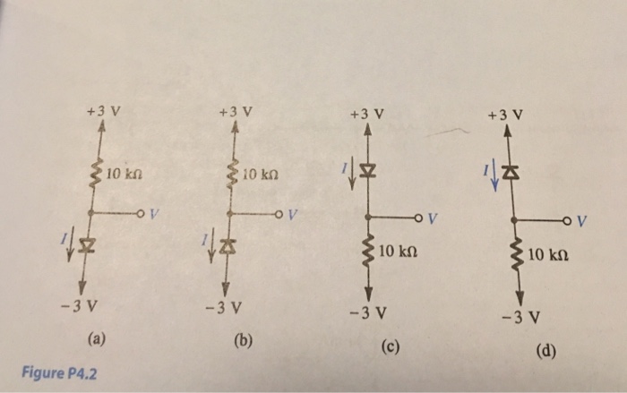 Solved 4.2 For the circuits shown in Fig. P4.2 using ideal | Chegg.com