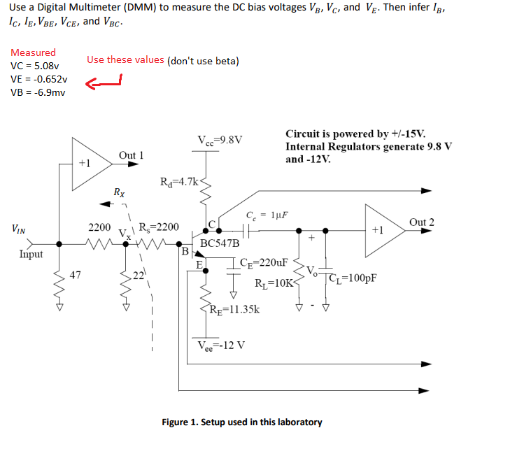 Solved Use a Digital Multimeter (DMM) to measure the DC bias | Chegg.com