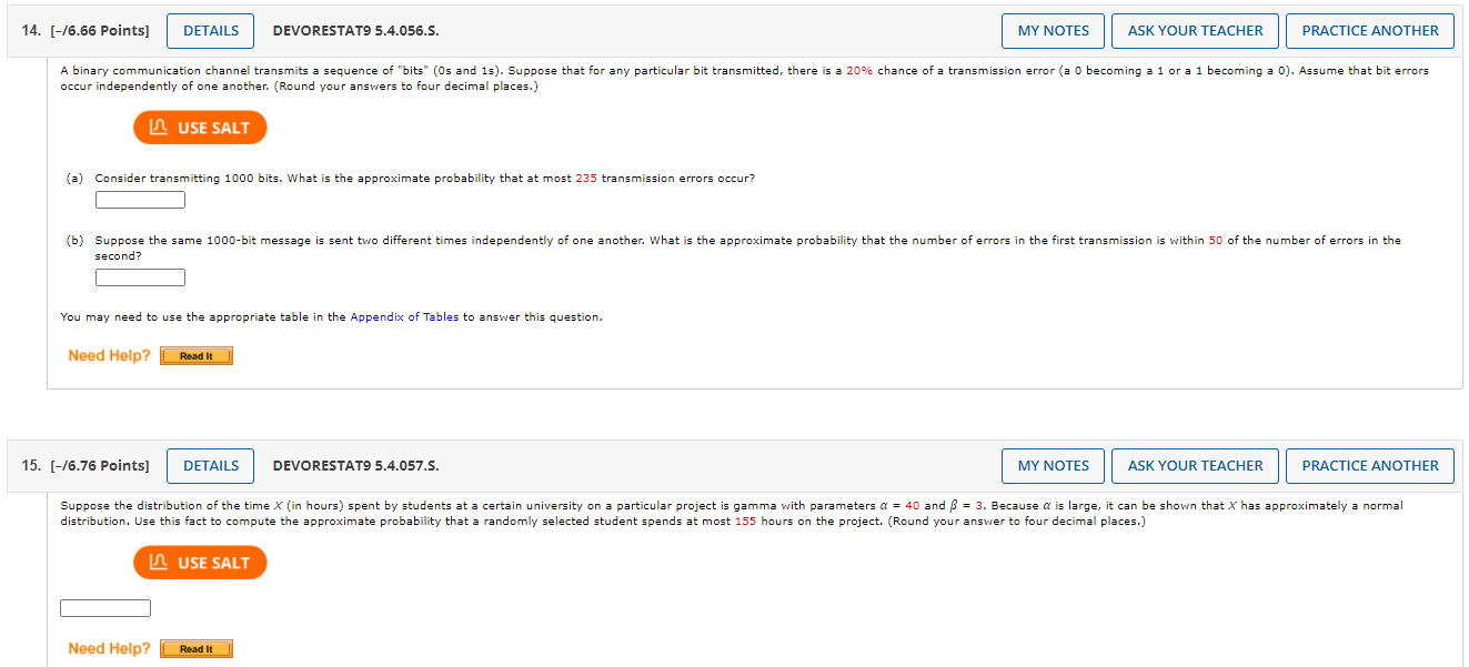 Solved 14. [-76.66 Points] DETAILS DEVORESTAT9 5.4.056.S. MY | Chegg.com