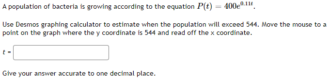 Solved A population of bacteria is growing according to the | Chegg.com