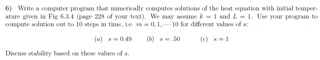 6 Write A Computer Program That Numerically Computes 
