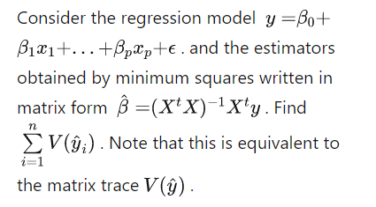 Solved Consider the regression model y=Bo+ Bıxı+...+BpXp+e. | Chegg.com