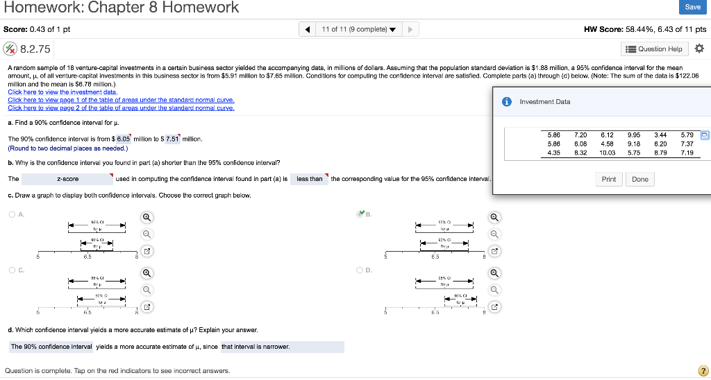 Solved Homework: Chapter 8 Homework Save Score: 0.43 of 1 pt | Chegg.com