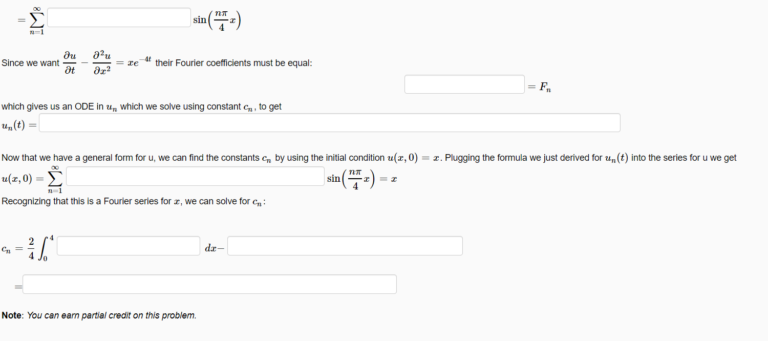 Solved (1 point) In this problem we explore using Fourier | Chegg.com