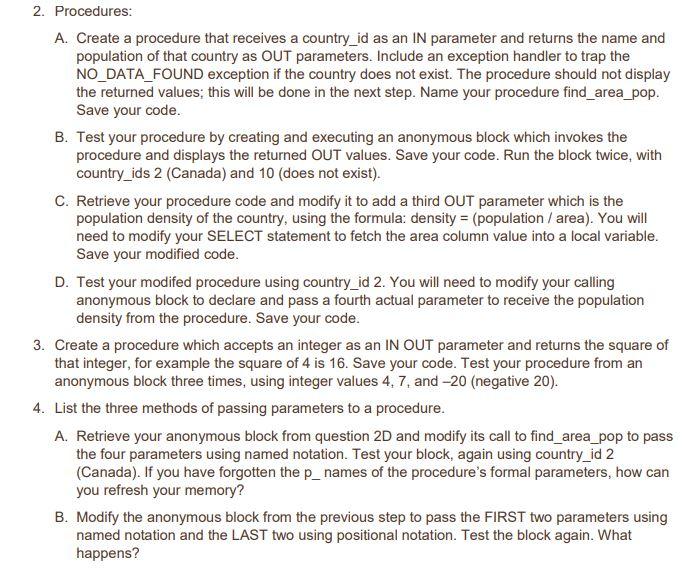 Solved Database Programming with PL/SQL 8-3: Passing | Chegg.com