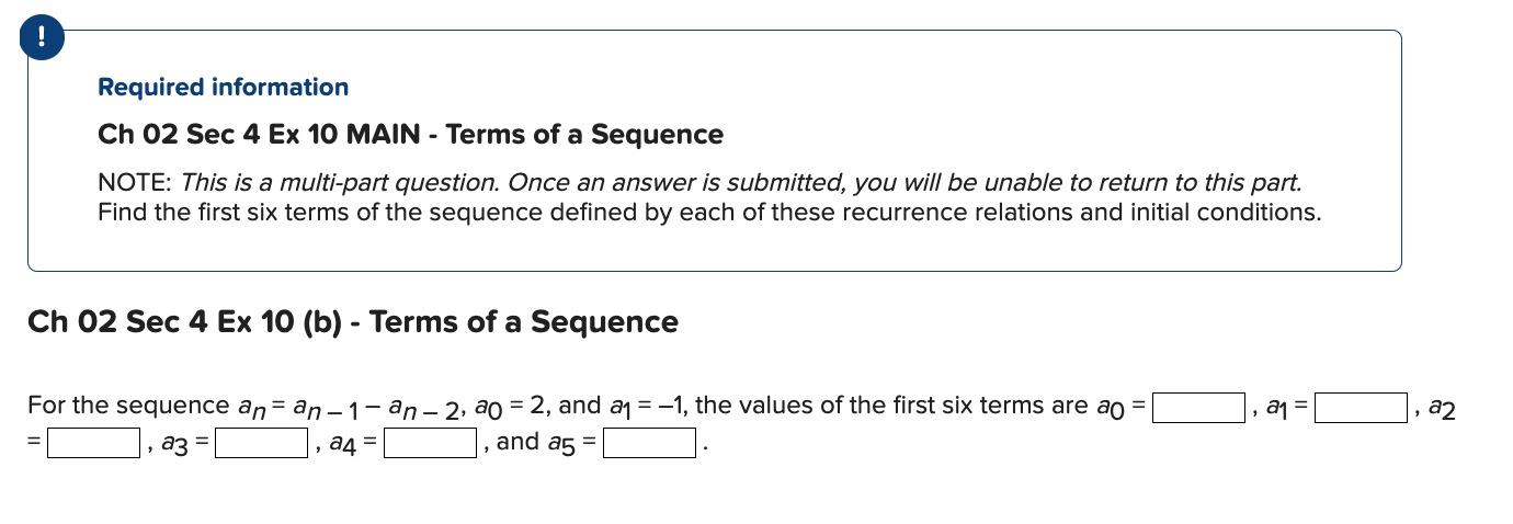 Solved Required information Ch 02 Sec 4 Ex 10 MAIN - Terms | Chegg.com