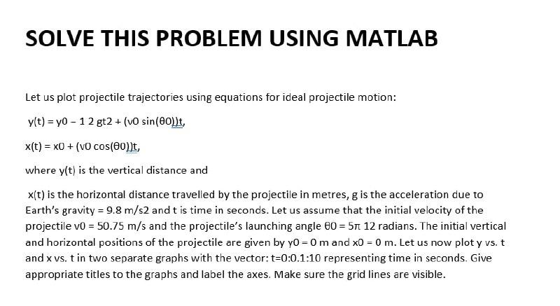 Solved SOLVE THIS PROBLEM USING MATLAB Let us plot | Chegg.com