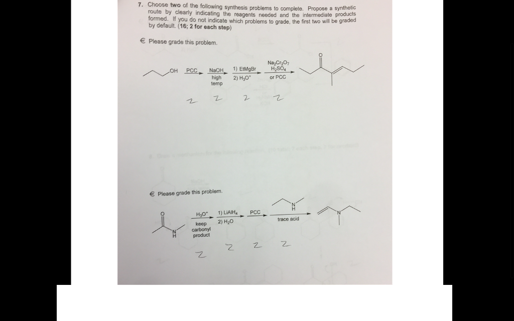 Solved 7. Choose two of the following synthesis problems to | Chegg.com