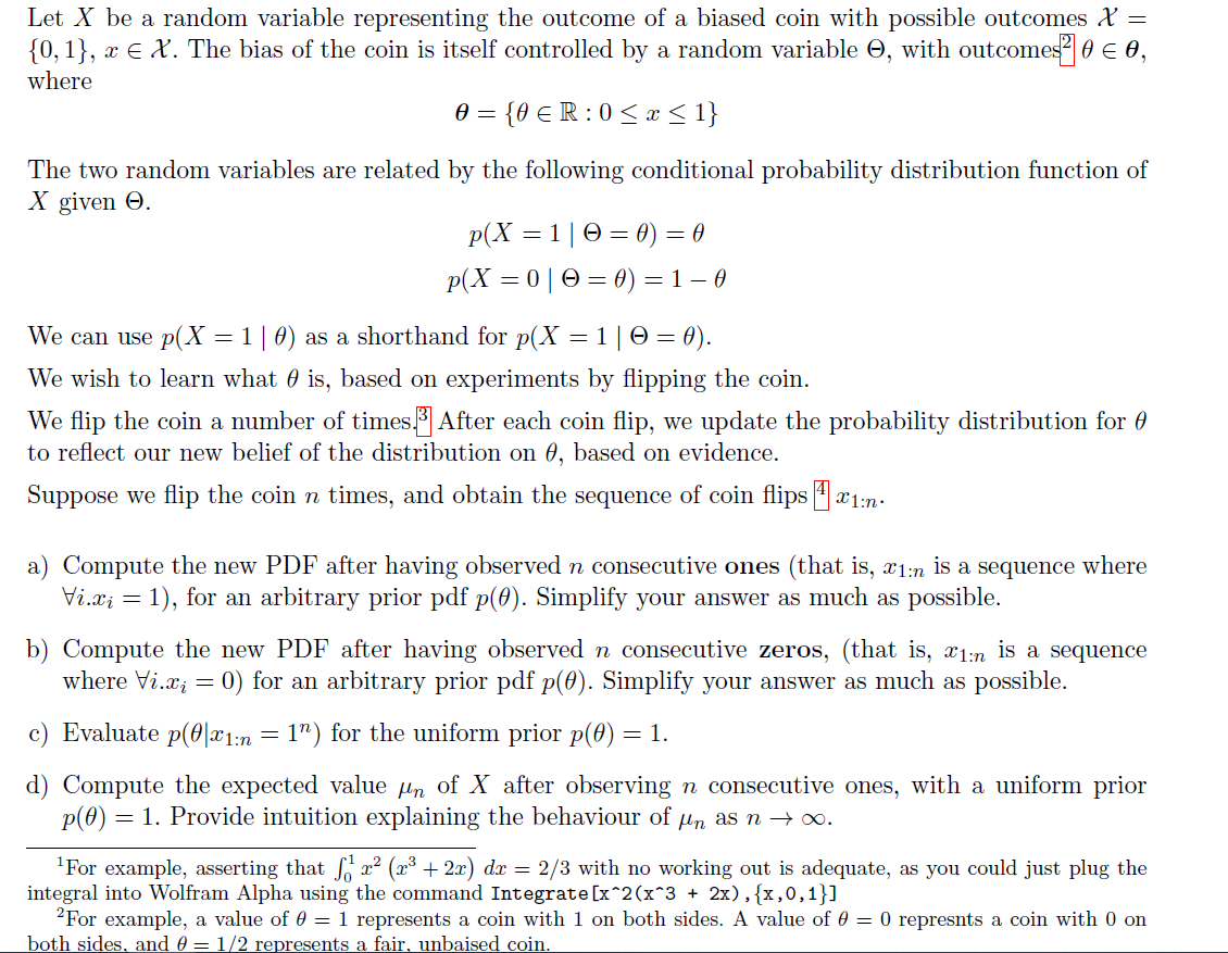 Solved Let X be a random variable representing the outcome | Chegg.com