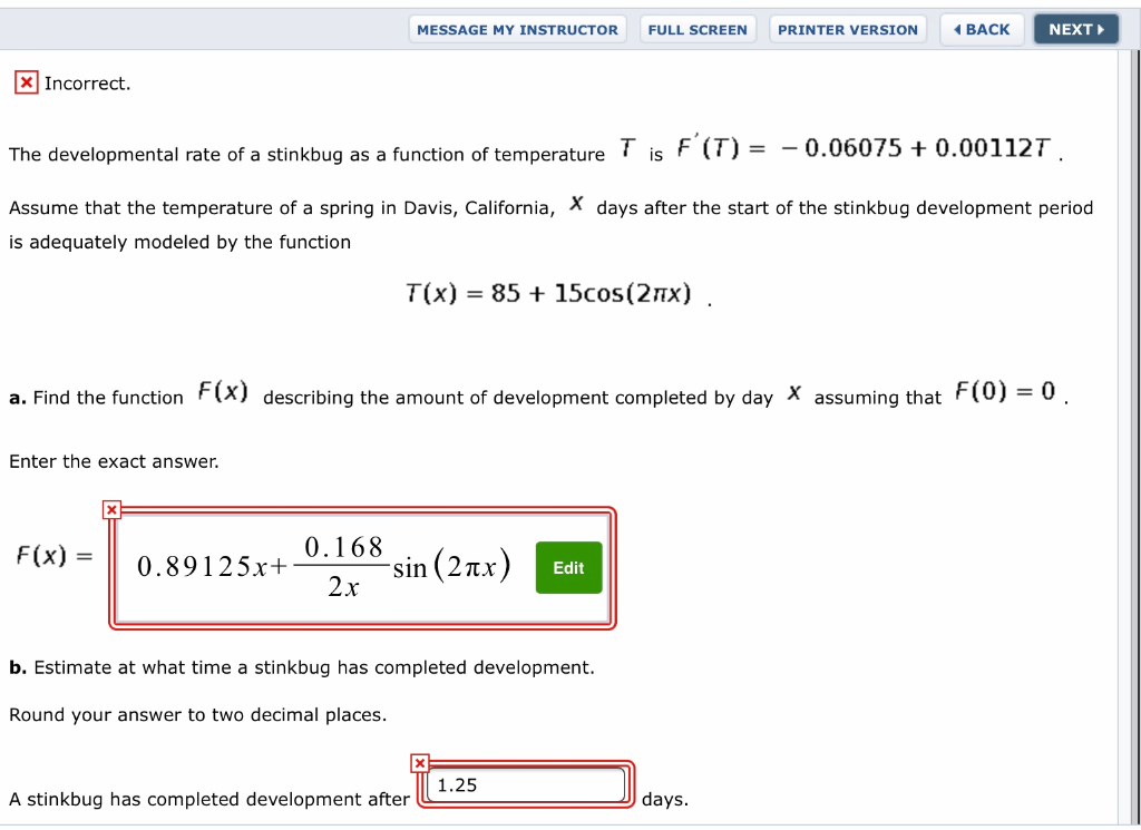MESSAGE MY INSTRUCTOR FULL SCREEN PRINTER VERSION 4 | Chegg.com