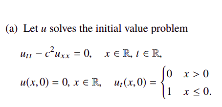 Solved (a) Let u solves the initial value problem U11 – | Chegg.com