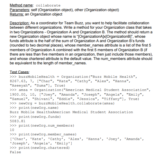 In Python, this is an OOP (object oriented | Chegg.com