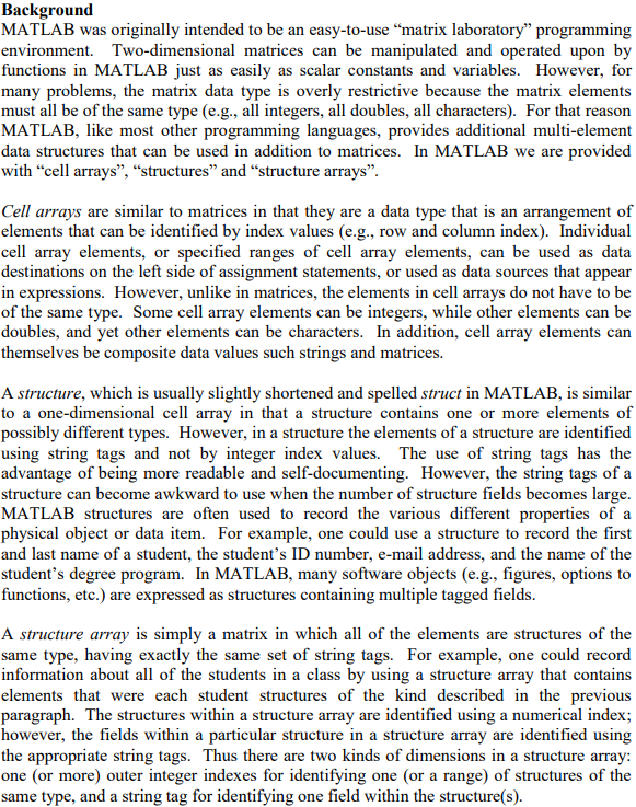 Objective To gain programming experience with MATLAB | Chegg.com