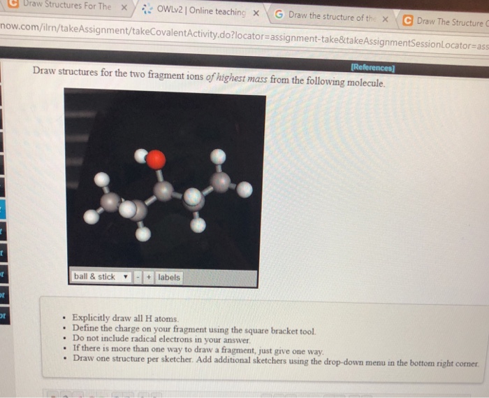 Solved g Draw Structures For The ×/沿owlv2] Online teaching | Chegg.com