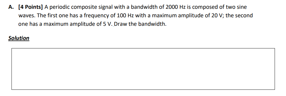 Solved A. [4 Points] A periodic composite signal with a | Chegg.com