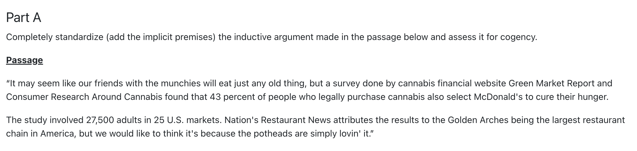 Solved Part A Completely standardize (add the implicit | Chegg.com