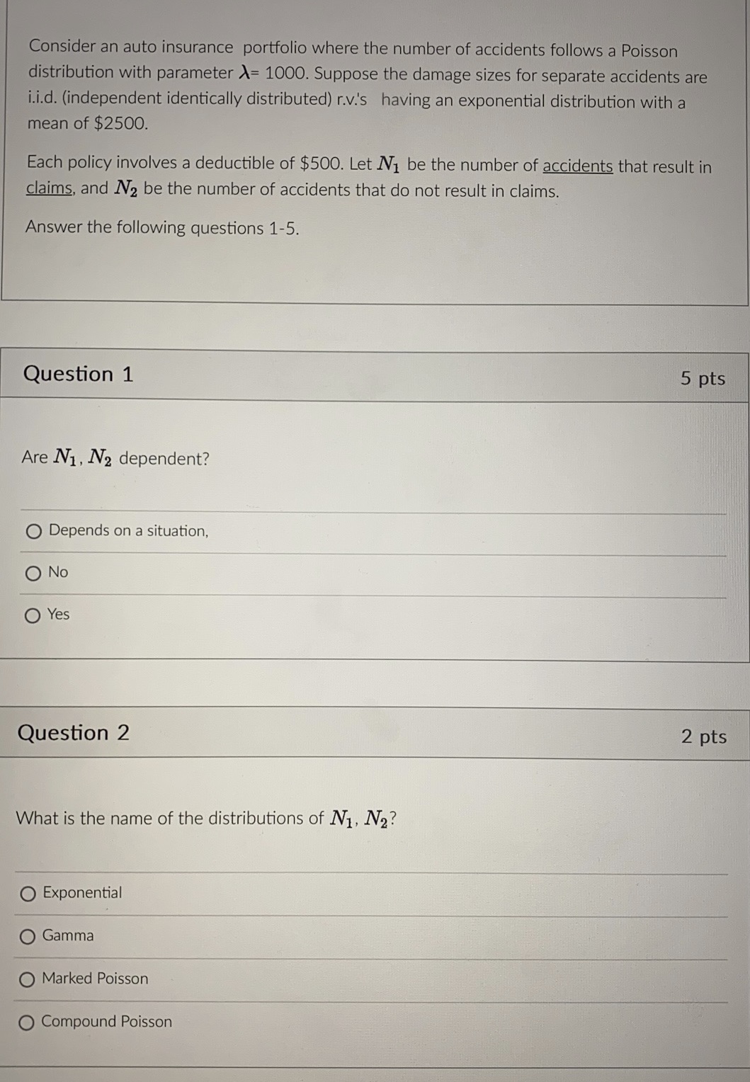 Solved What is the mean and variance of N1 ? The numbers | Chegg.com
