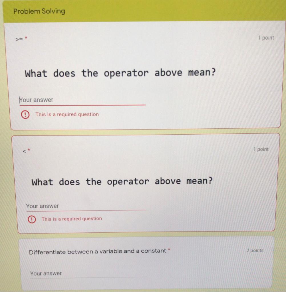 Solved Problem Solving >* 1 point What does the operator | Chegg.com