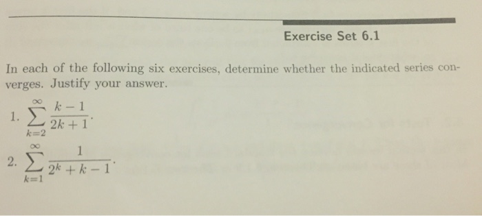 Solved In each of the following six exercises, determine | Chegg.com